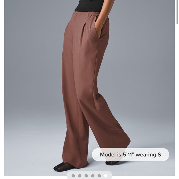 ALO Yoga | Pants & Jumpsuits | Alo Tan High Waist Pursuit Trouser Pant ...
